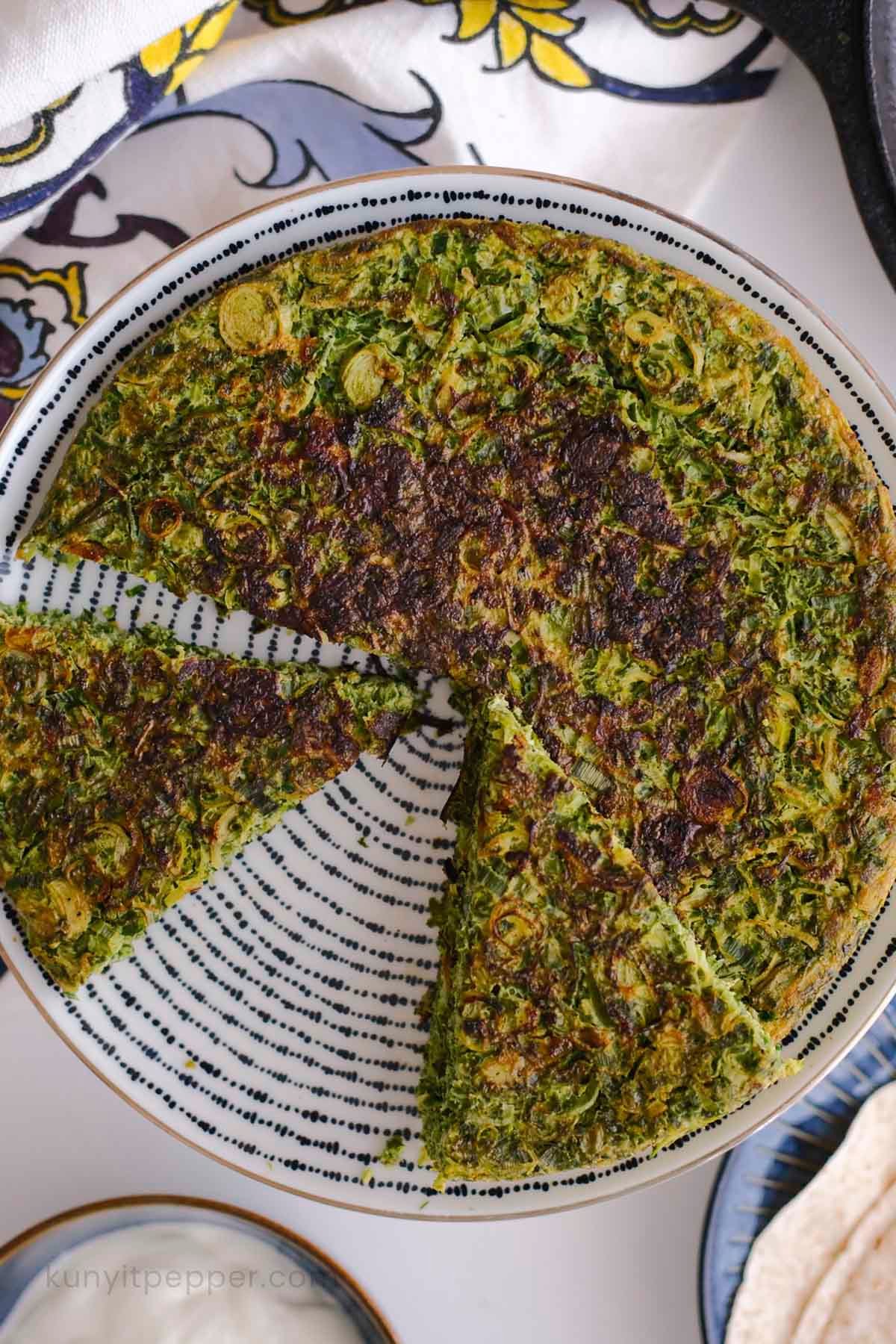 Persian Leeks and Chives Frittata